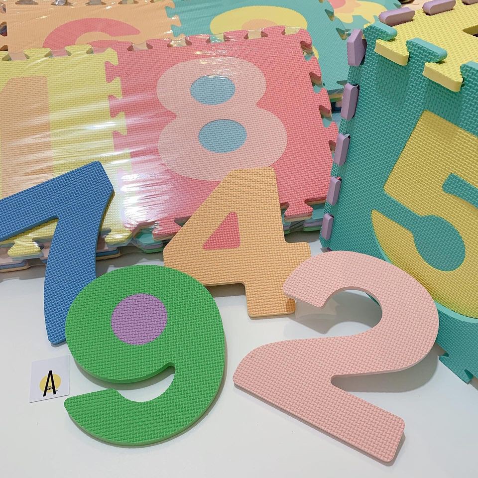 Set of 10 numbers - Odorless foam mat (1 set/10 sheets, size 32x32cm ...