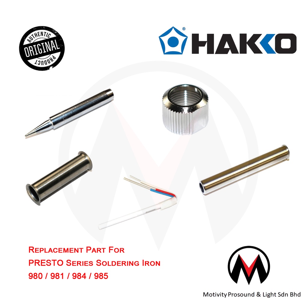 HAKKO Replacement Parts for PRESTO 980 / 981 / 984 / 985 ( Solder Tips ...
