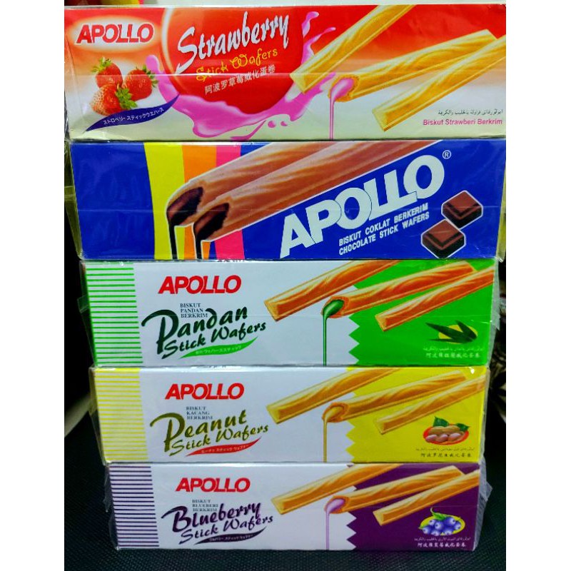 [Ready Stocks🔥] APOLLO Stick Wafers Series 阿波罗威化蛋卷系列 30pkts x11g | Shopee Malaysia