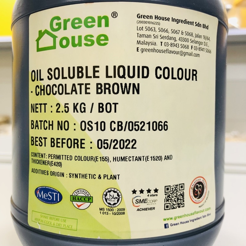 [HALAL] #GREEN HOUSE# Oil Soluble Liquid Colour/ Food Coloring (30ML ...