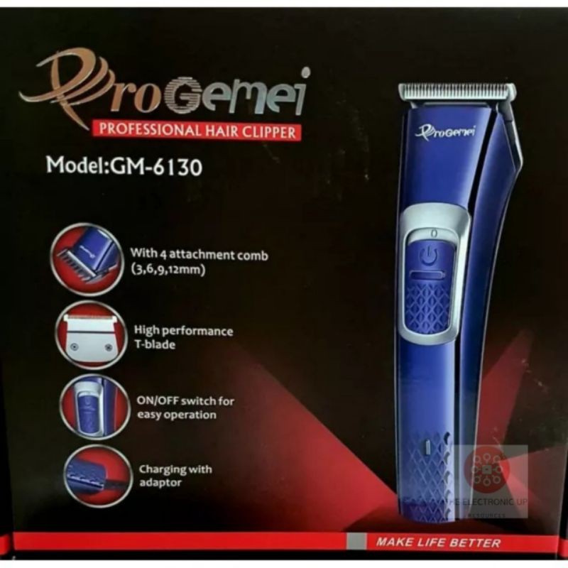 Pro Gemei Gemmy GM-6130 Professional Hair Clipper Rechargeable Hair Trimmer Cutter Shaver ...