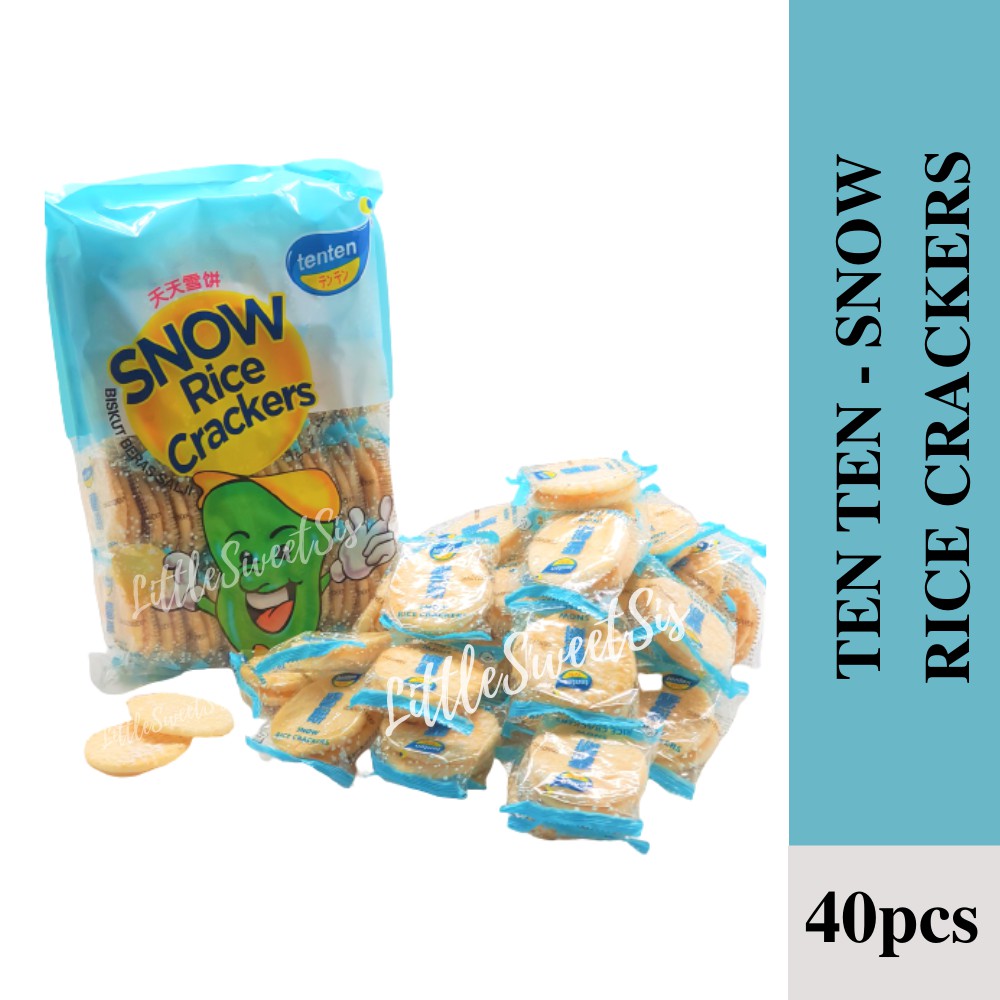 TEN TEN BISKUT BERAS SALIJI/TEN TEN SNOW RICE CRACKER/ 天天雪饼 40S ...