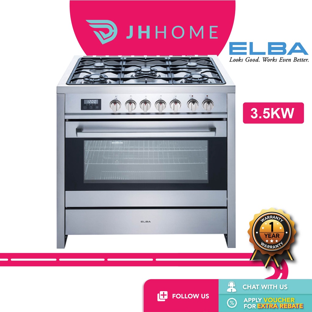 Elba 5 Burners Electric Oven Professional Range Cooker (115 L) Eprc ...