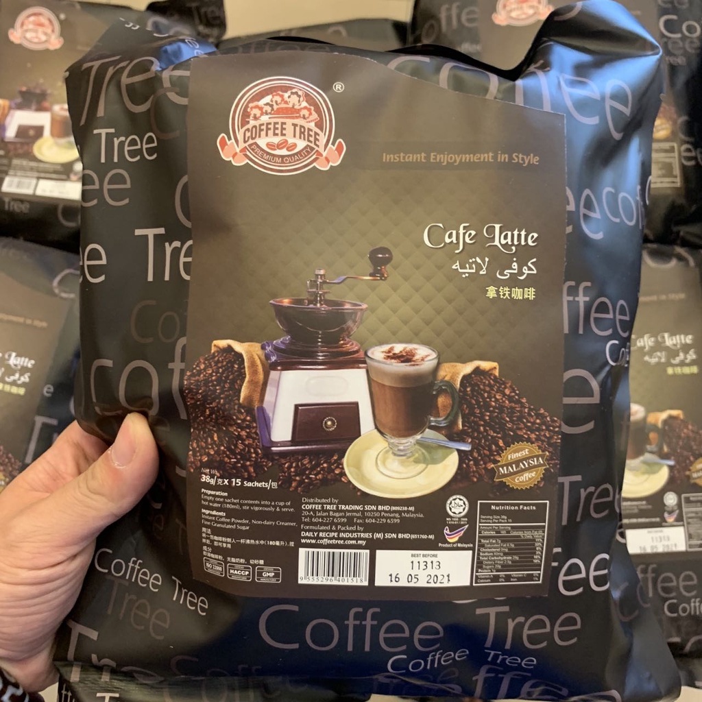 Coffee Tree LATTE Coffee PREMIUM /咖啡树 拿铁咖啡 特级版 15s X 38g Halal 清真 ...