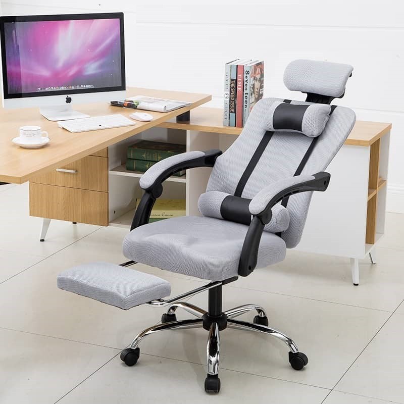 Grey Ergonomic Swivel Rotating Seat Adjustable Reclineable Backrest ...