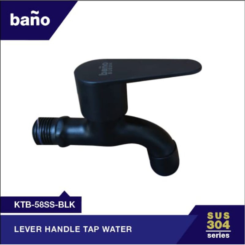 HITAM Bano SUS304 Stainless Black Bathroom Wall Faucet | Shopee Malaysia