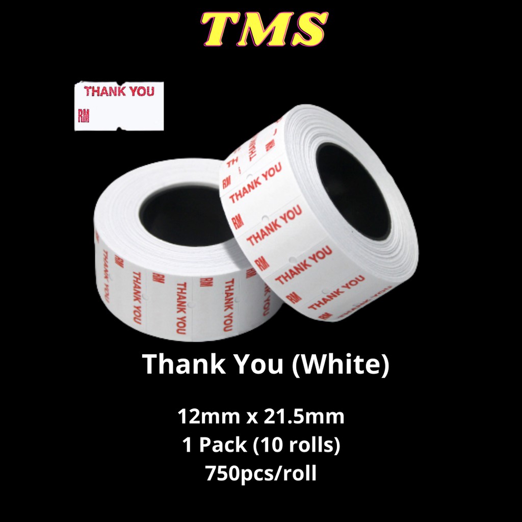 Price Label Tag (Price Roll) RM / Harga / Guna Sebelum / Expiry Date / Thank You Price Sticker ...