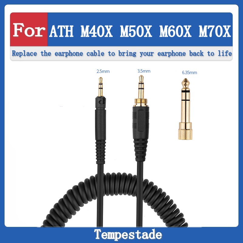 Suitable For ATH M40X M50X M60X M70X Headphone Cable Audio Replacement ...