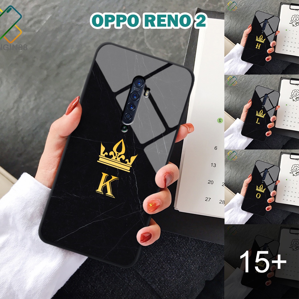 Oppo Reno 2 Glass Case with 3D printed marble letter shape | Shopee ...