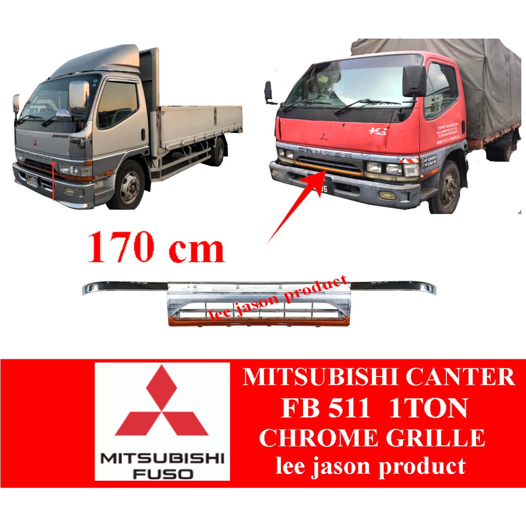 J121S06 MITSUBISHI CANTER GUTS FB511 1TON CHROME GRILLE SALONG | Shopee ...