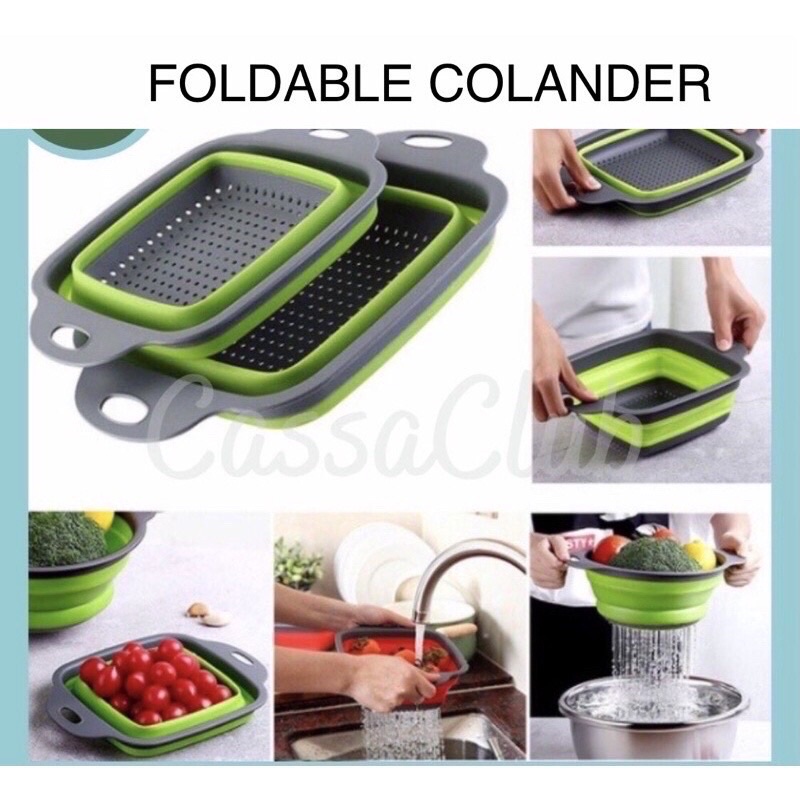【Ready Stock 】Foldable Vegetables Fruit Drain Basket Bakul Saliran ...