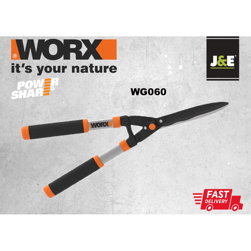 J&E WORX WG060 Garden Shear Hedge Shear with Rubber handle Grass ...