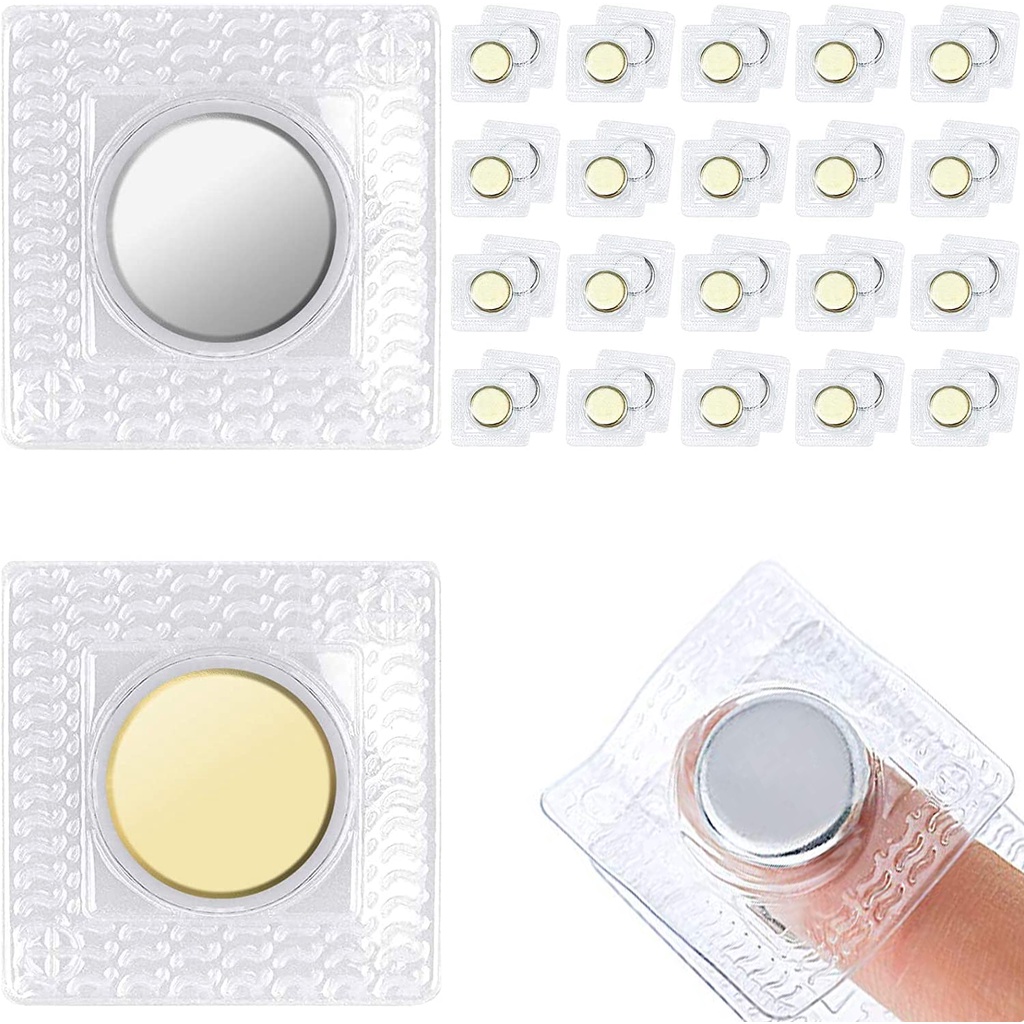 40pcs/20pcs Strong Magnetic Snaps Button DIY Invisible Hidden Metal or ...