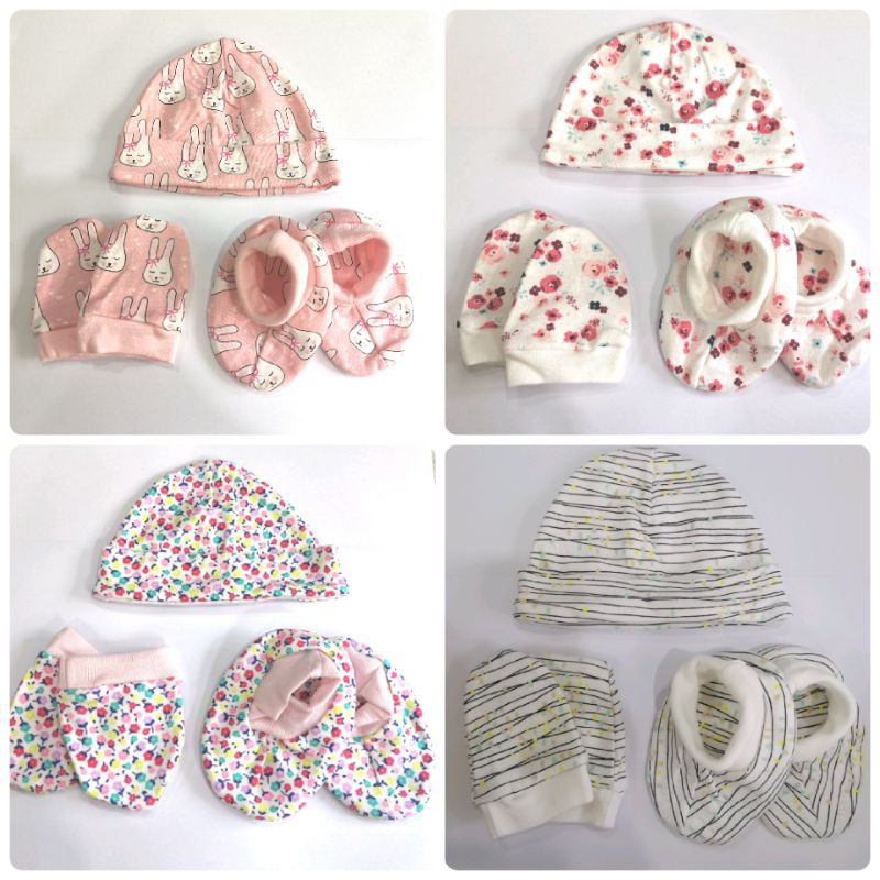 *NEW ARRIVAL*CARTERLIEBE newborn Baby's hat, mitten & Booties set ...