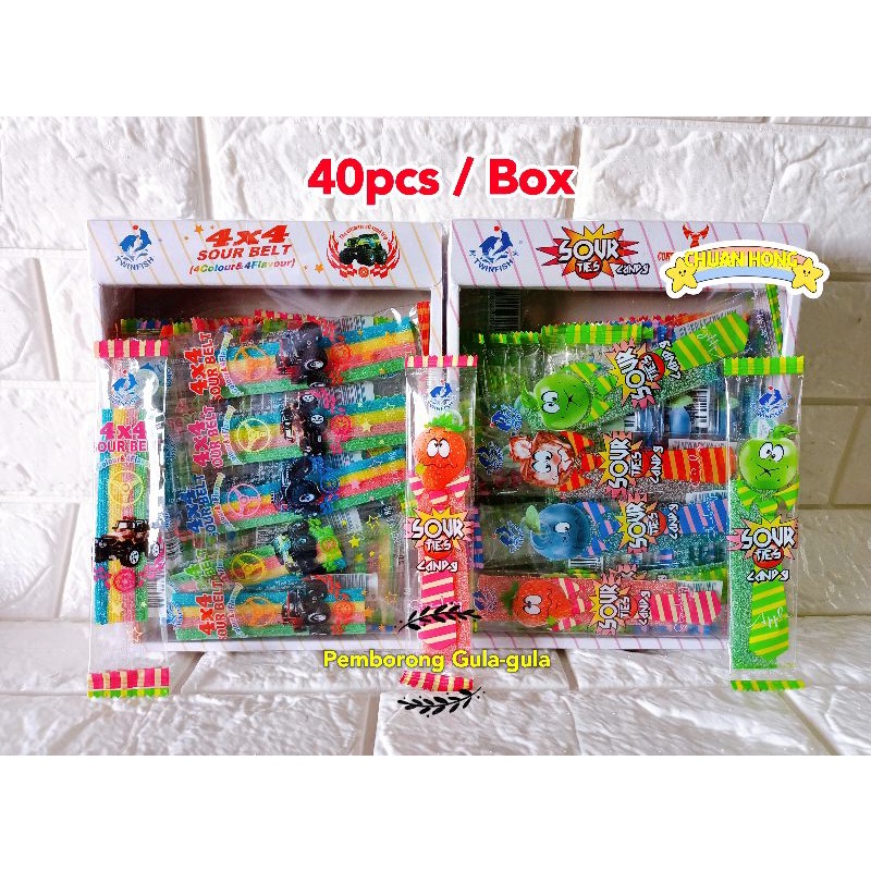 Twinfish Sour Ties Sour Belt Candy 40pcs/Box | Shopee Malaysia