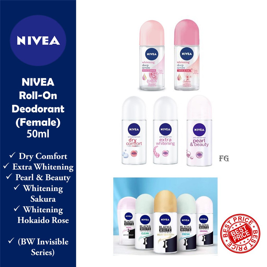 Nivea Anti-Perspirant Roll-On Deodorant 50ml | Shopee Malaysia