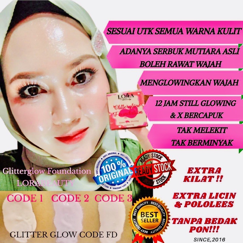 💯 ORI LORA BEAUTY FOUNDATION | GLOW GLITTER FOUNDATION | FOUNDATION ...