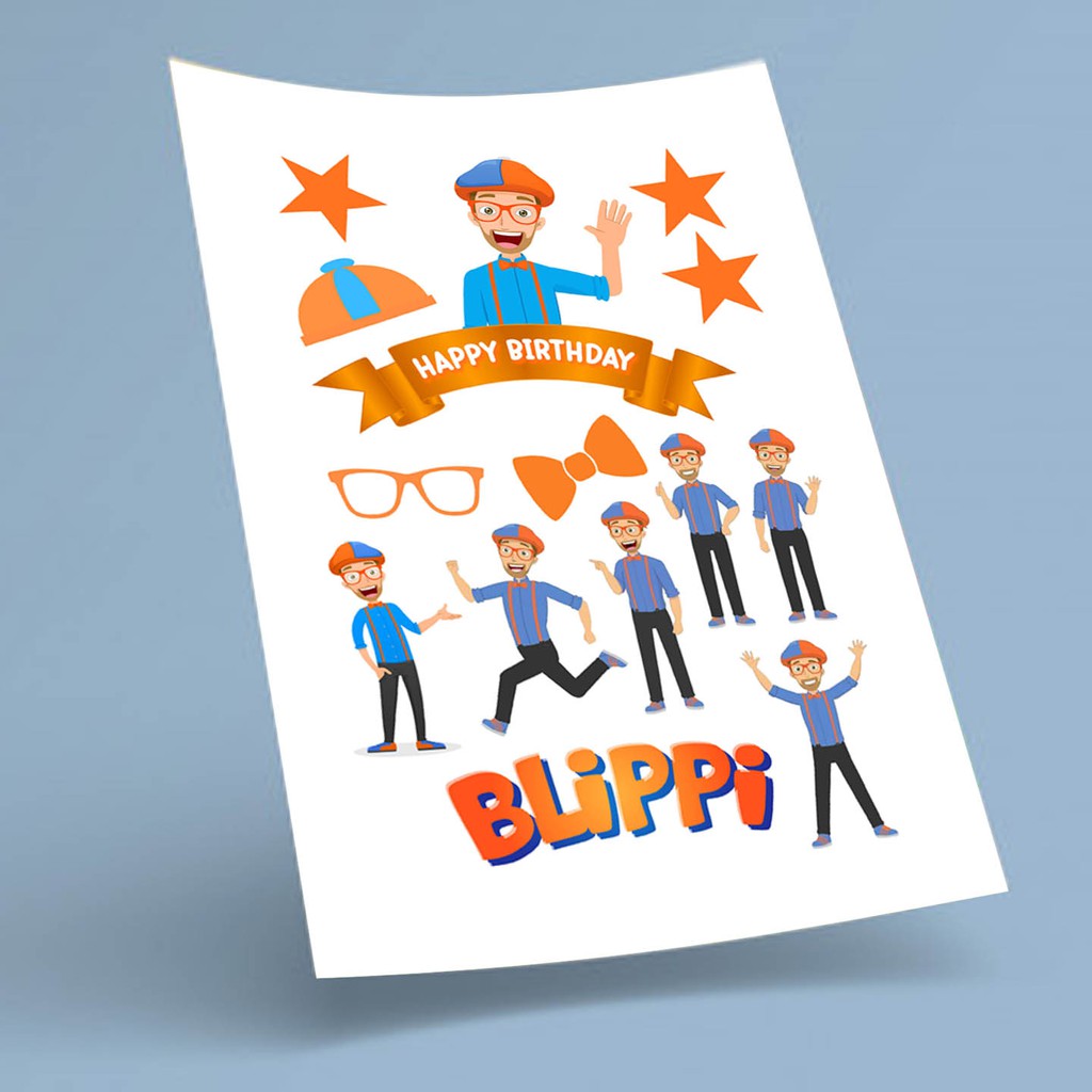 BLIPPI CUSTOM NAME & AGE [JPEG FORMAT/FILE] [CAKE TOPPER] [PRINT ...