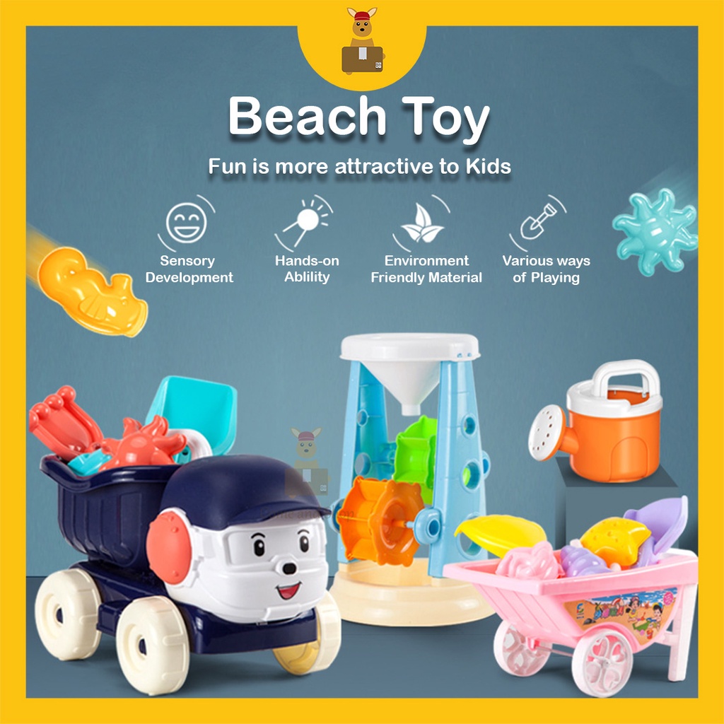 [CLEARANCE] Beach Tools Set Sand Playing Toys Kids Fun Water Beach ...