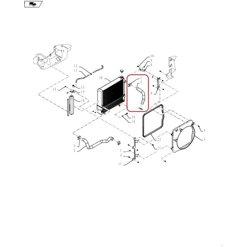 CASE SR220-SV300,TR320,TV380 TOP RADIATOR HOSE 84566384 | Shopee Malaysia