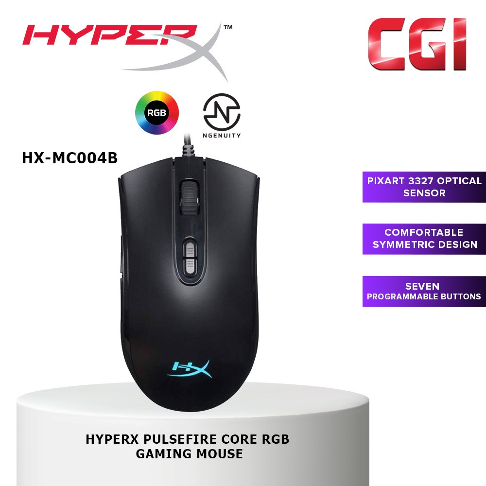 HyperX PulseFire Core RGB Gaming Mouse - HX-MC004B 4P4F8AA | Shopee Malaysia