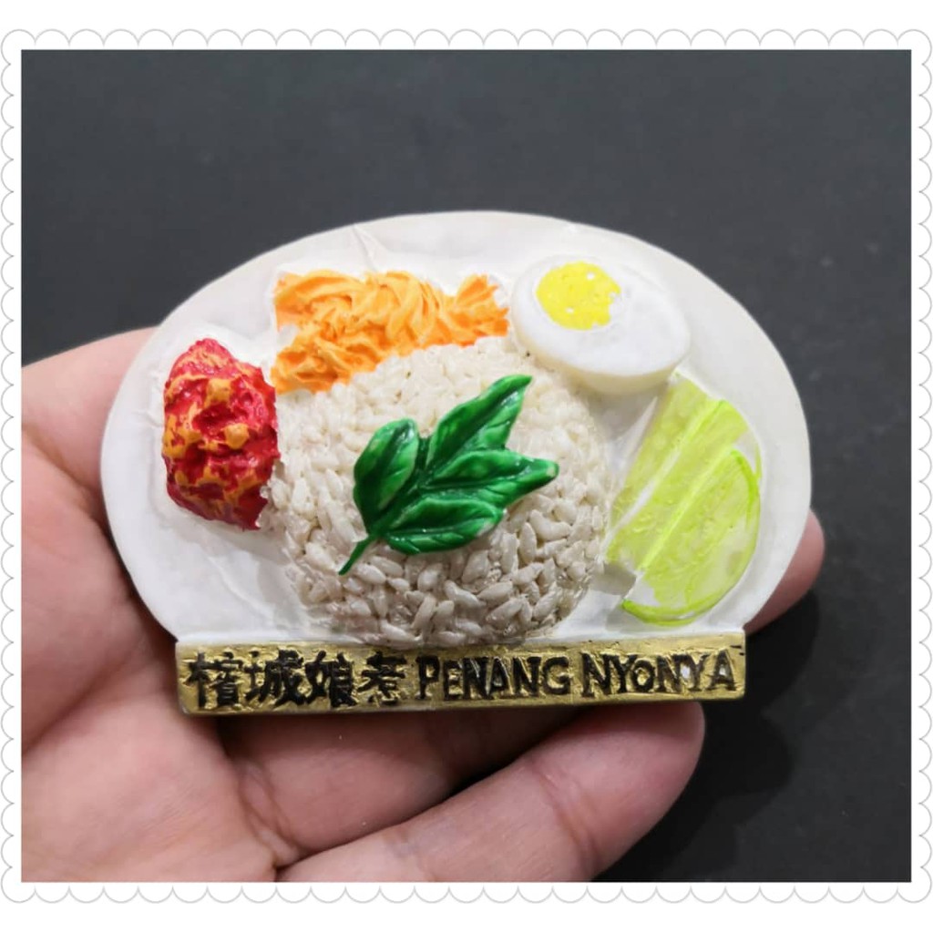 Penang Food Fridge Magnets ~ Roti Canai, Char Koey Teow, Nasi Lemak ...