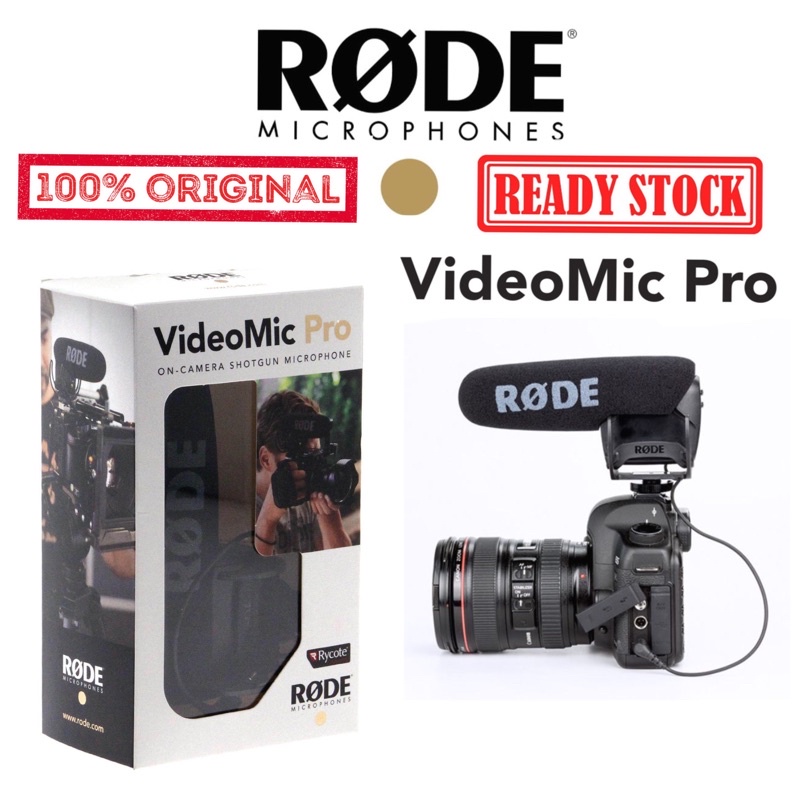 Rode microphone videomicPRO video micPRO original for dslr mirrorless ...