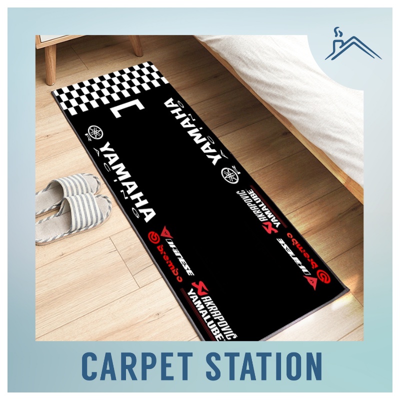 Racing Super Bike Yamaha Design Quality Printing Carpet Karpet Hiasan ...