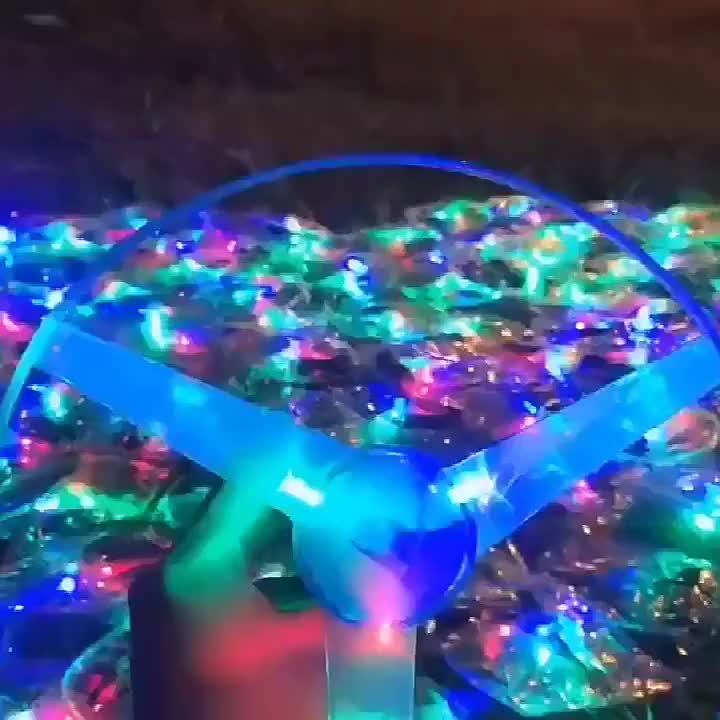 Funny Colorful Pull String UFO LED Light Up Flying Saucer Kid Toy ...