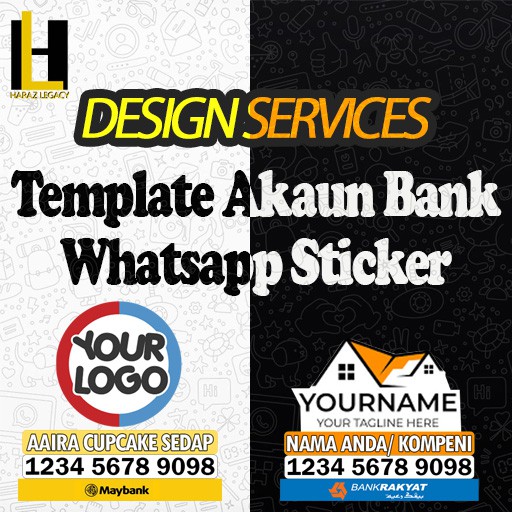 Template akaun bank untuk Sticker Whatsapp | Shopee Malaysia