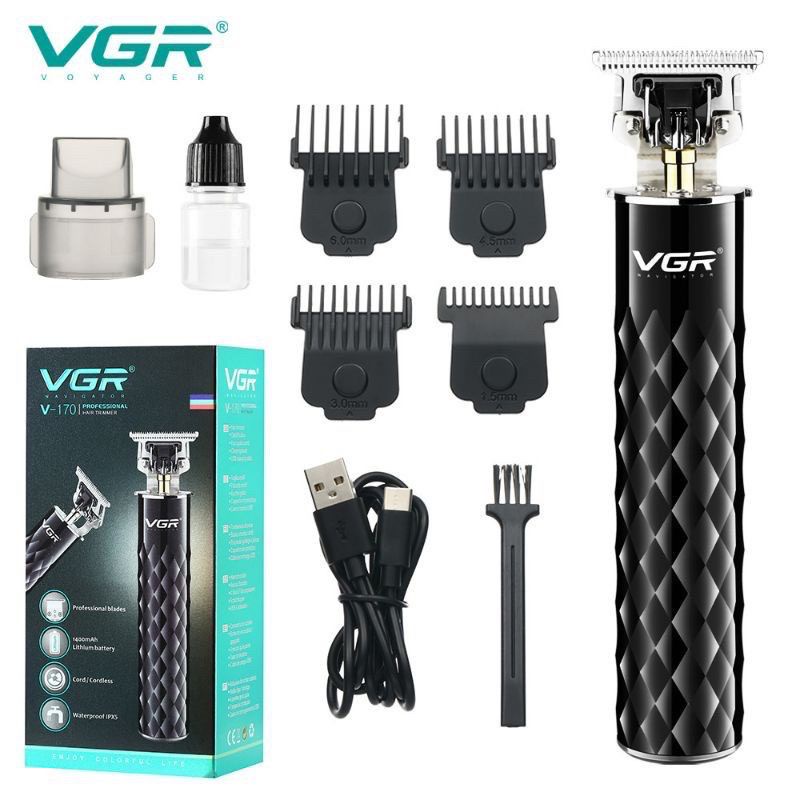 Original VGR V-170 Zero Adjustable Professional Rechargeable Hair trimmer Metal | Shopee Malaysia