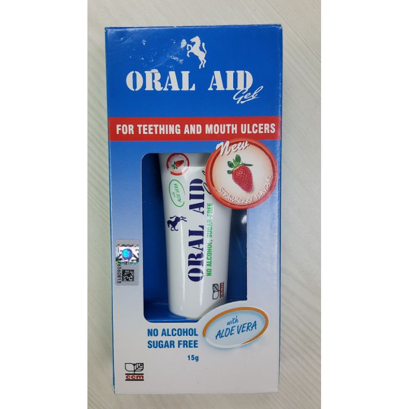 ORAL AID FOR TEETHING AND MOUTH ULCERS STRAWBERRY FLAVOUR 15g | Shopee ...