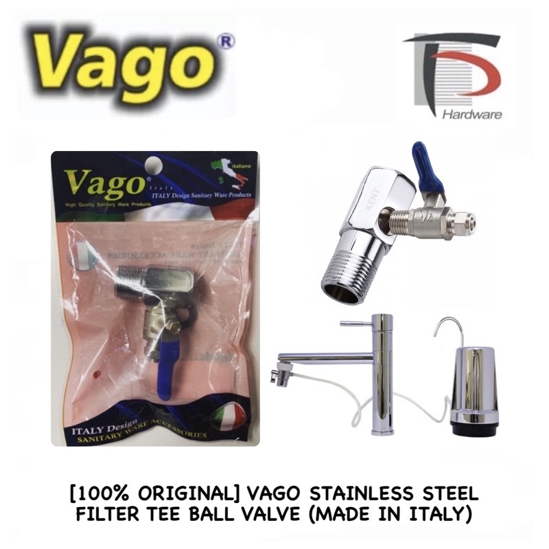 [100% ORIGINAL] VAGO STAINLESS STEEL FILTER TEE BALL VALVE (MADE IN ...