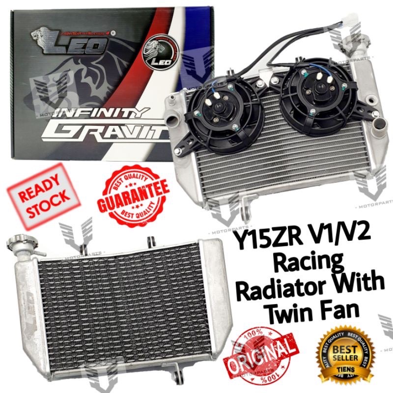 Yamaha Y15ZR V1 V2 Leo Racing High Flow Fast Cooling Radiator With 2 ...