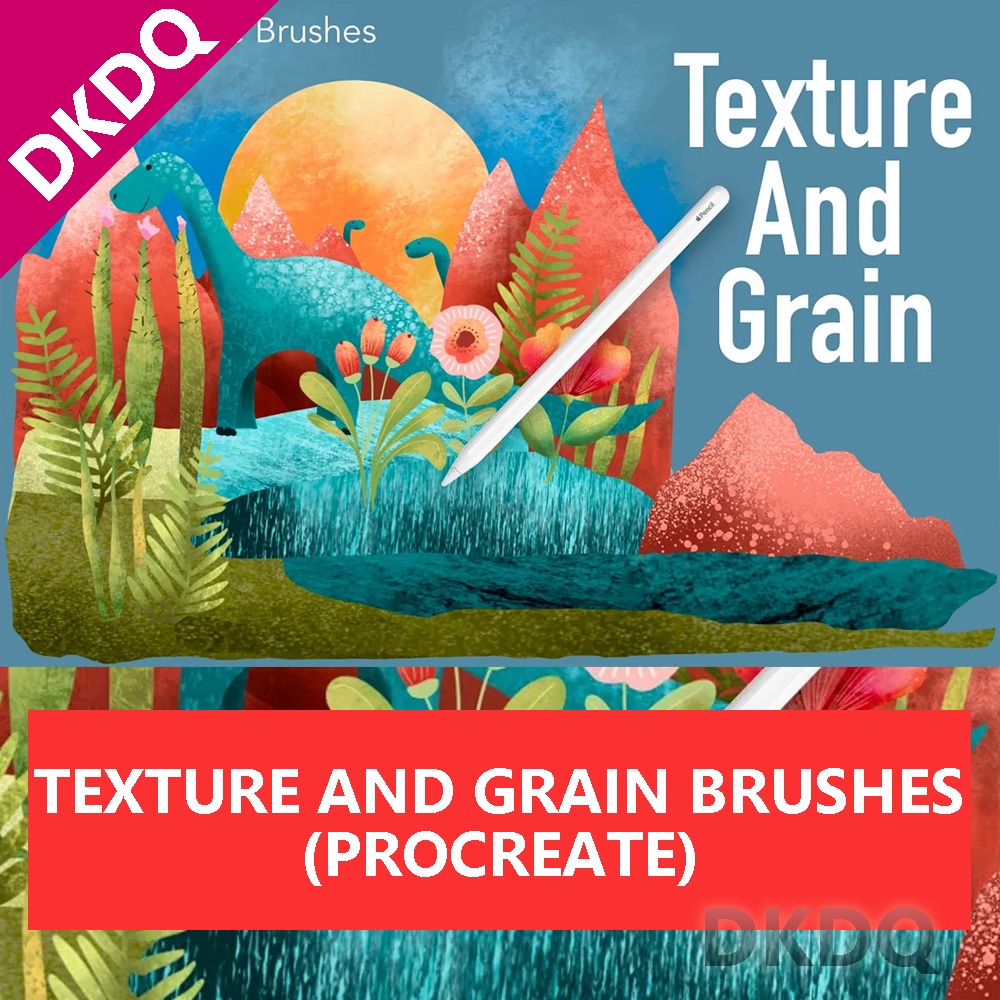 👾 PROCREATE Texture and Grain Brushes Pack ATHENA0259 Brush Stamp Stamps Textures Grains ...