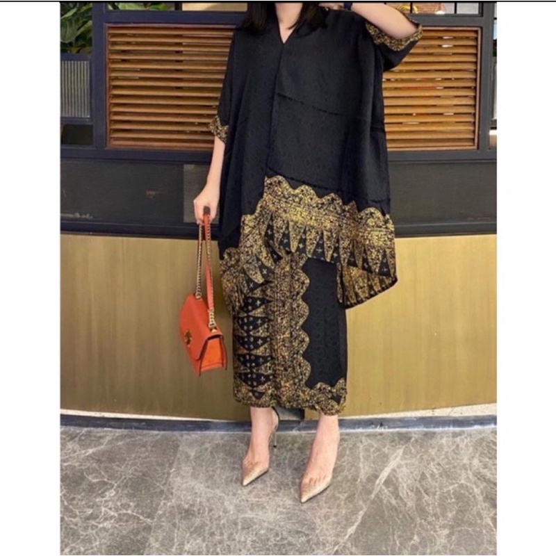 [READY STOCK BLACK, NAVY, MERUN] Kurung Pario Batik Moden | Shopee Malaysia