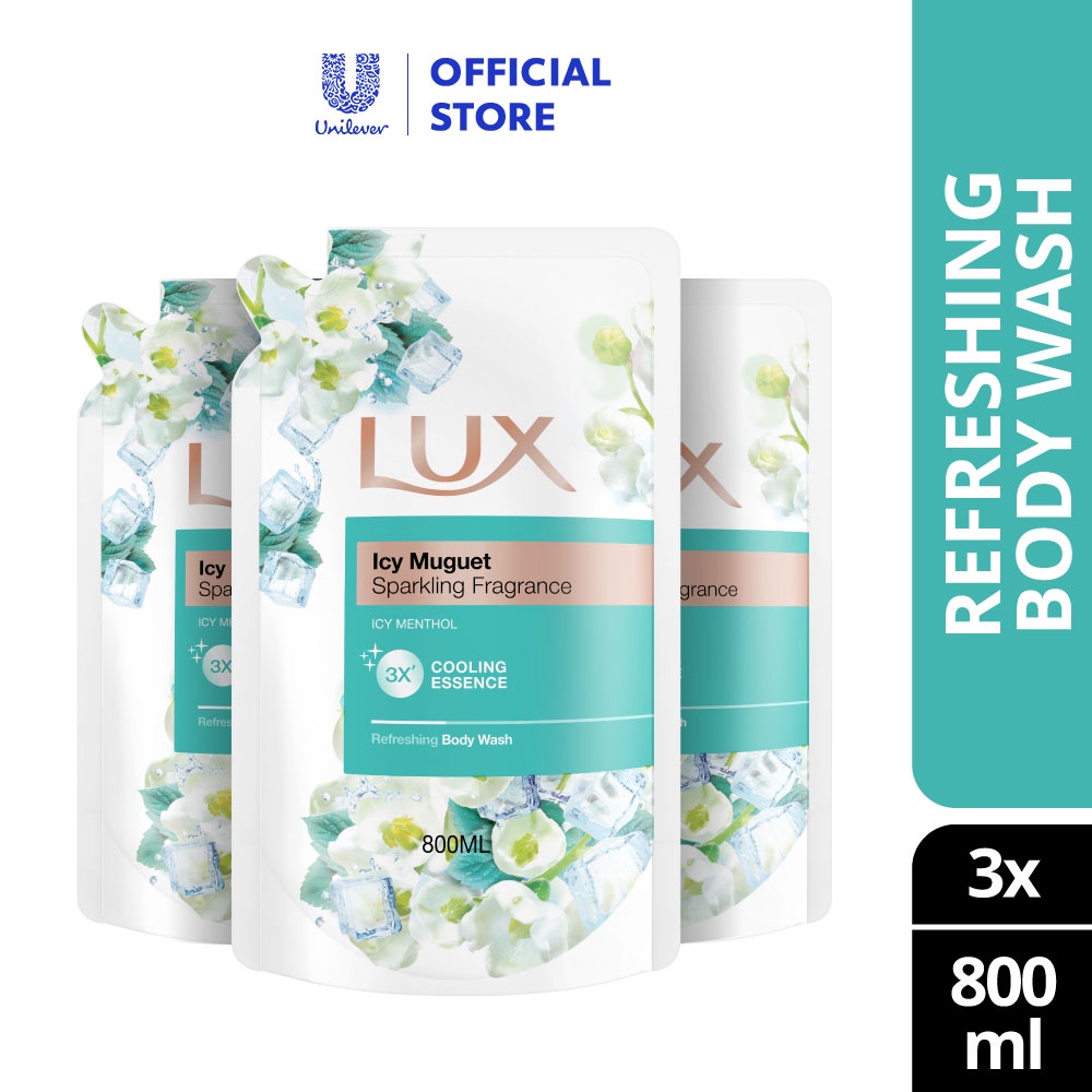 [Bundle of 3] Lux Shower Gel Refill Icy Muguet 800ml | Shopee Malaysia
