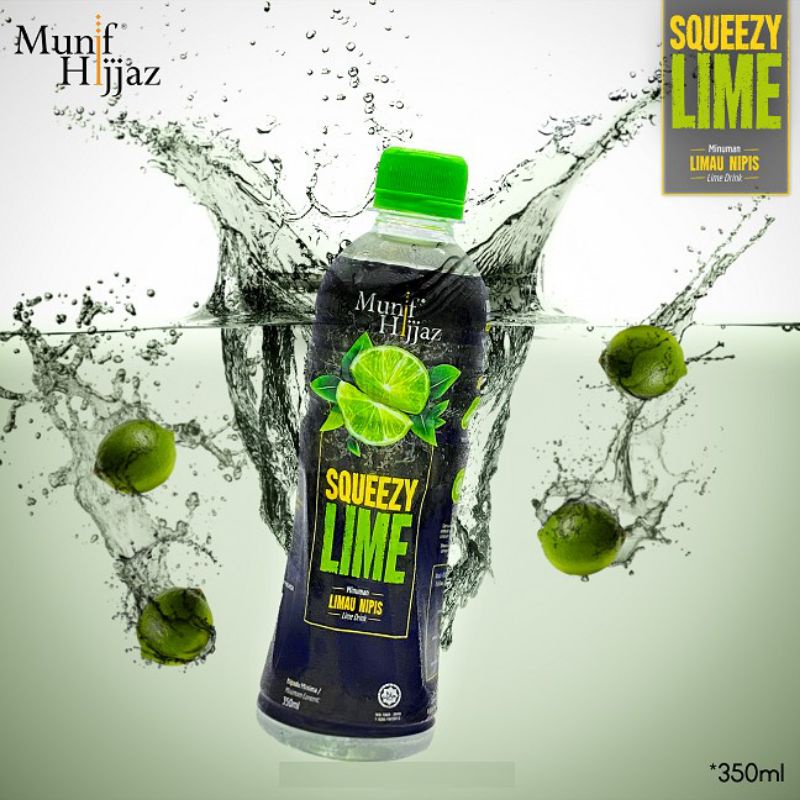 Munif Hijjaz Squeezy Lime 350ml limau nipis 擠壓石灰 ليمون | Shopee Malaysia