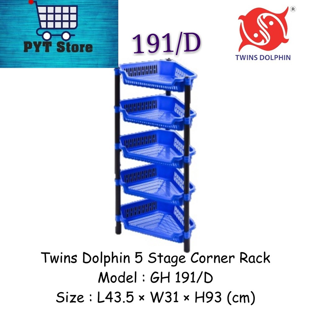 PYT STORE Twins Dolphin Corner Rack / Triangle Rack / Kitchen Rack ...