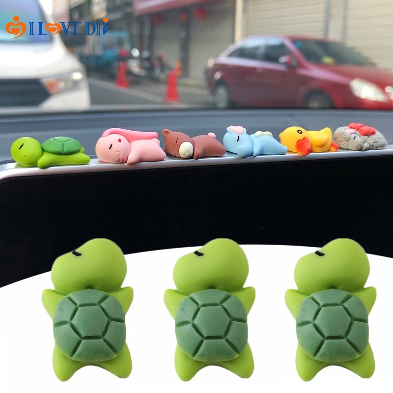 Lovely Bunny Turtle Lamb Modeling Resin Doll Car Dashboard Decoration ...