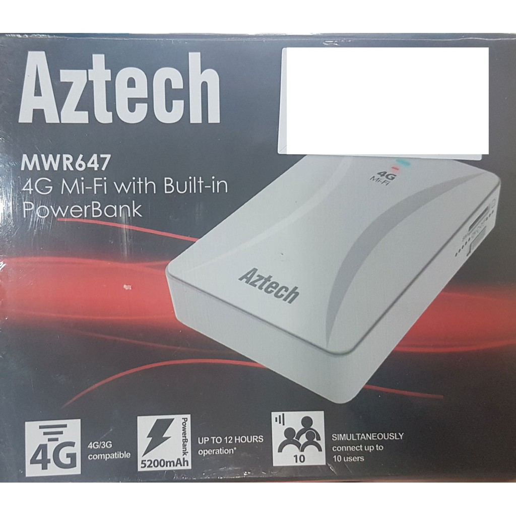 AZTECH 4G MIFI BUILT-IN POWERBANK 5200MAH (MWR647) | Shopee Malaysia
