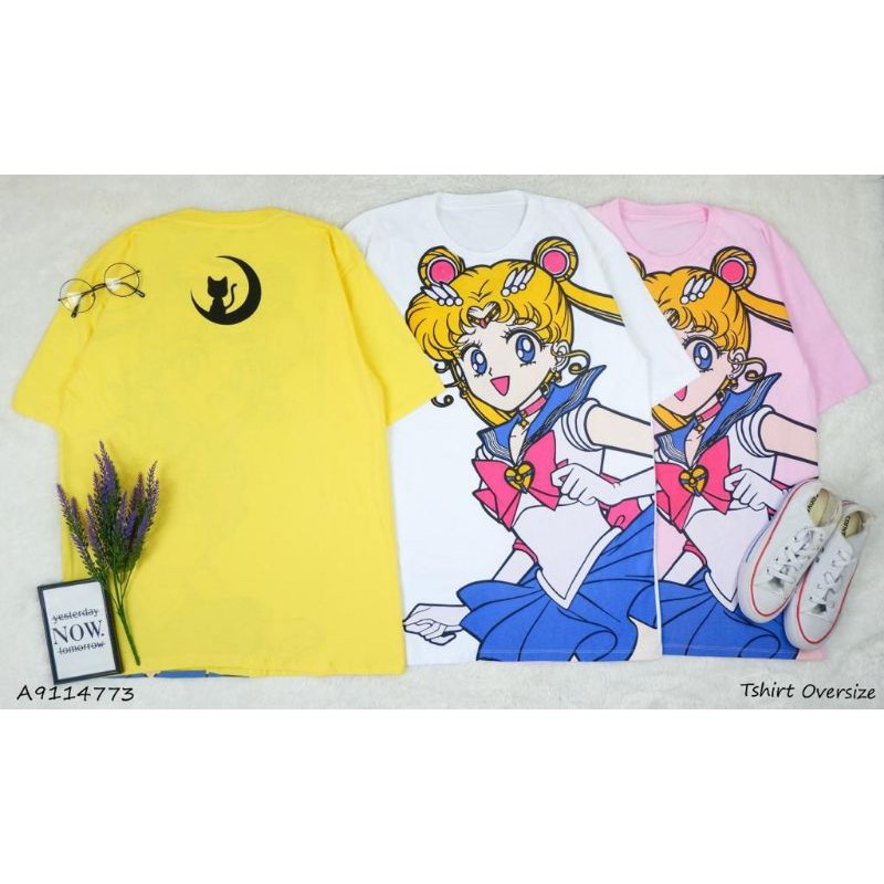 Sailor Moon T Shirt Chest Width 120 Otp Shopee Malaysia