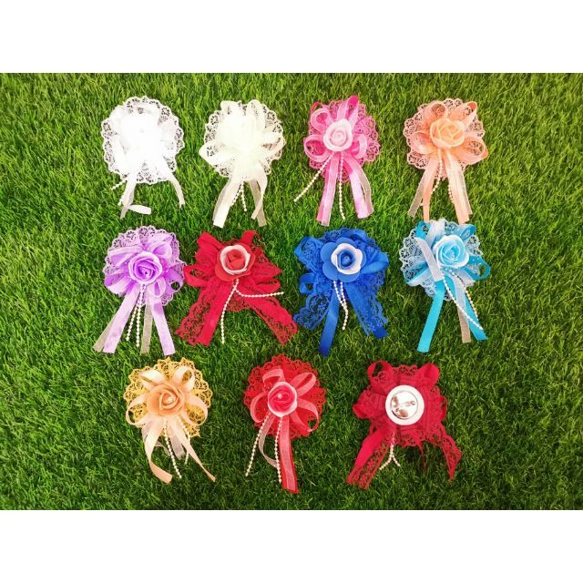 FLOWER CORSAGE ROZIK BUNGA KENDARAT ROZEK DADAH WITH SAFETY PIN ...