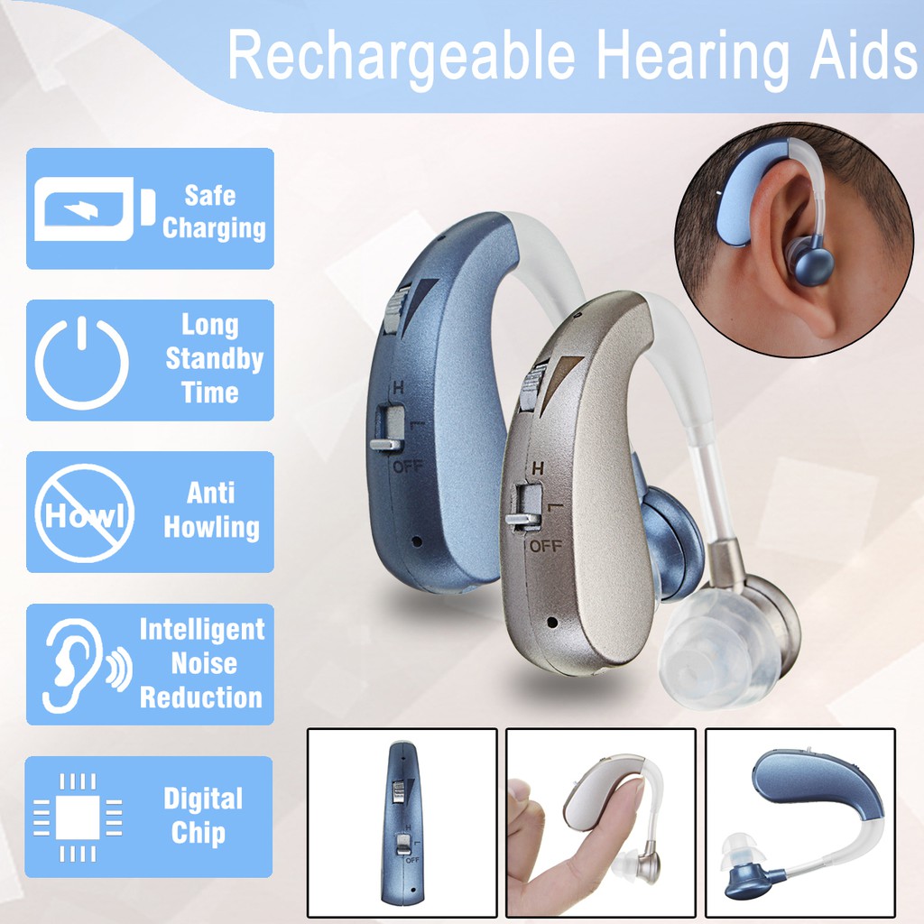 Digital Rechargeable Hearing Aids Intelligent Amplifier Audiphone ...