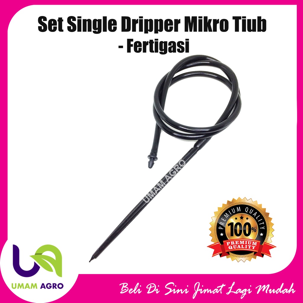 1 Set Single Dripper Mikrotiub - Fertigasi Dripper PVC Tubing Penitis ...
