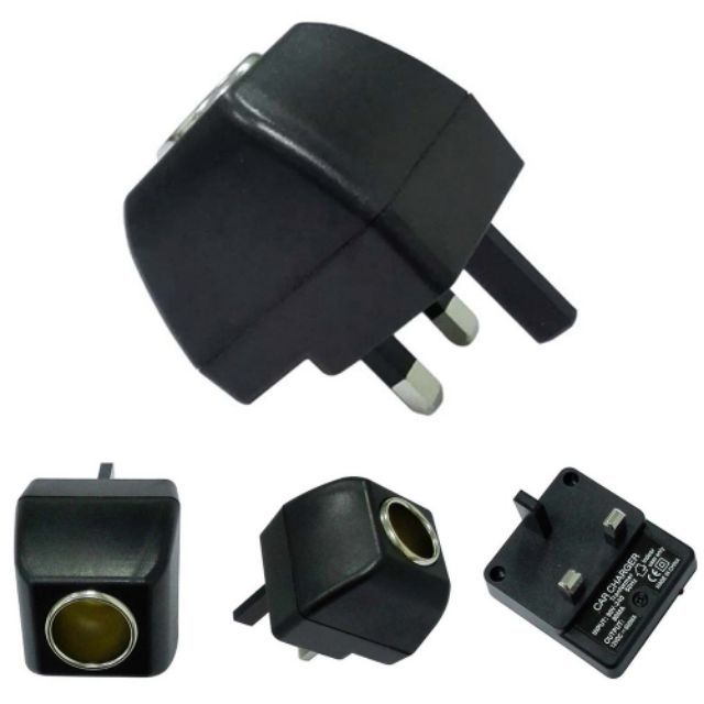 UK Plug Car Charger Lighter Coverter Adapter 100V-220V/ Wall Plug 12 ...