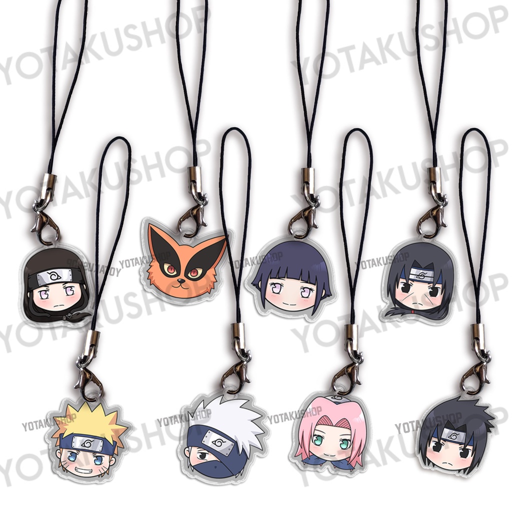 GANTUNGAN Naruto Kids Anime HP Strap Fanmerch Sasuke Hinata Kakashi ...