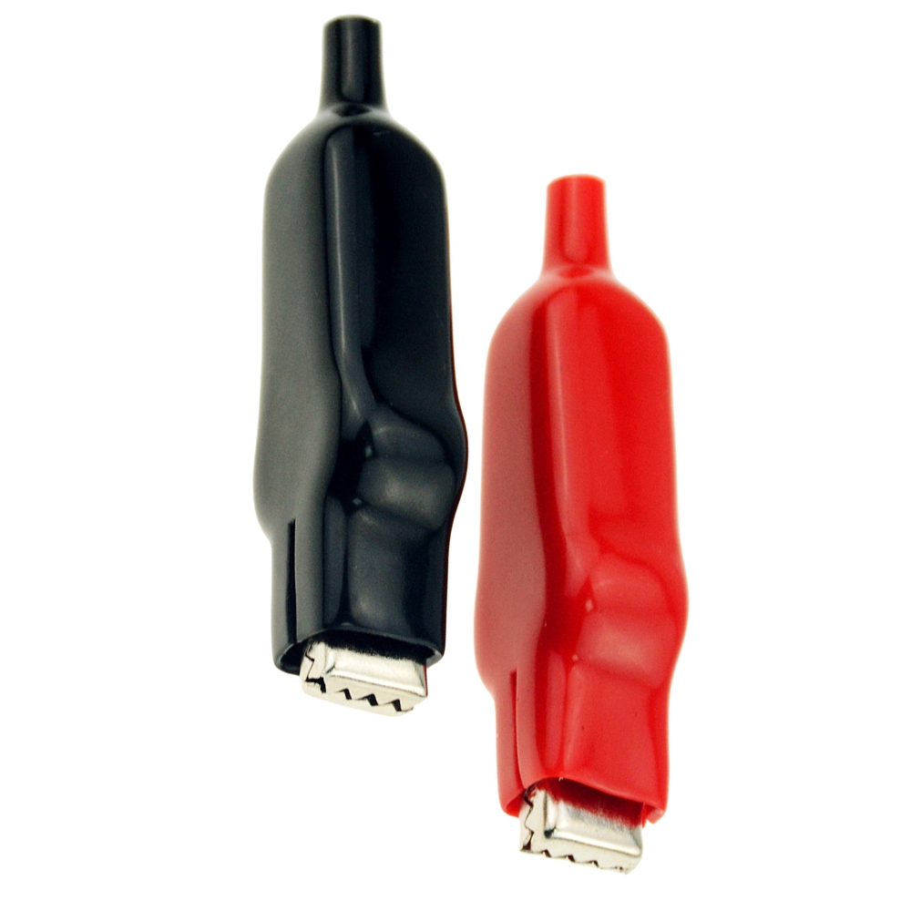 2PCS 20A Sheathed Alligator Clips Electrical DIY Test Leads Alligator ...