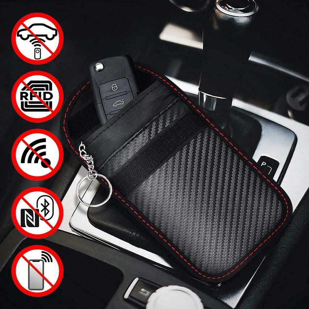 Car Key Signal Blocker Case Faraday Cage Fob Pouch Blocking RFID Bag ...