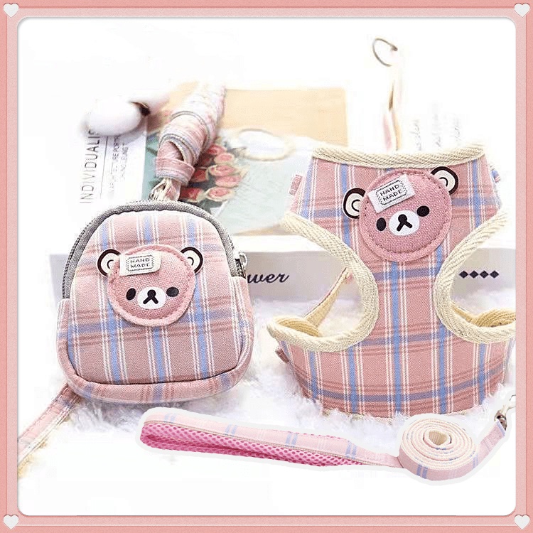 Pet bear-backpack harness pet leash pet harness dog harness cat harness ...